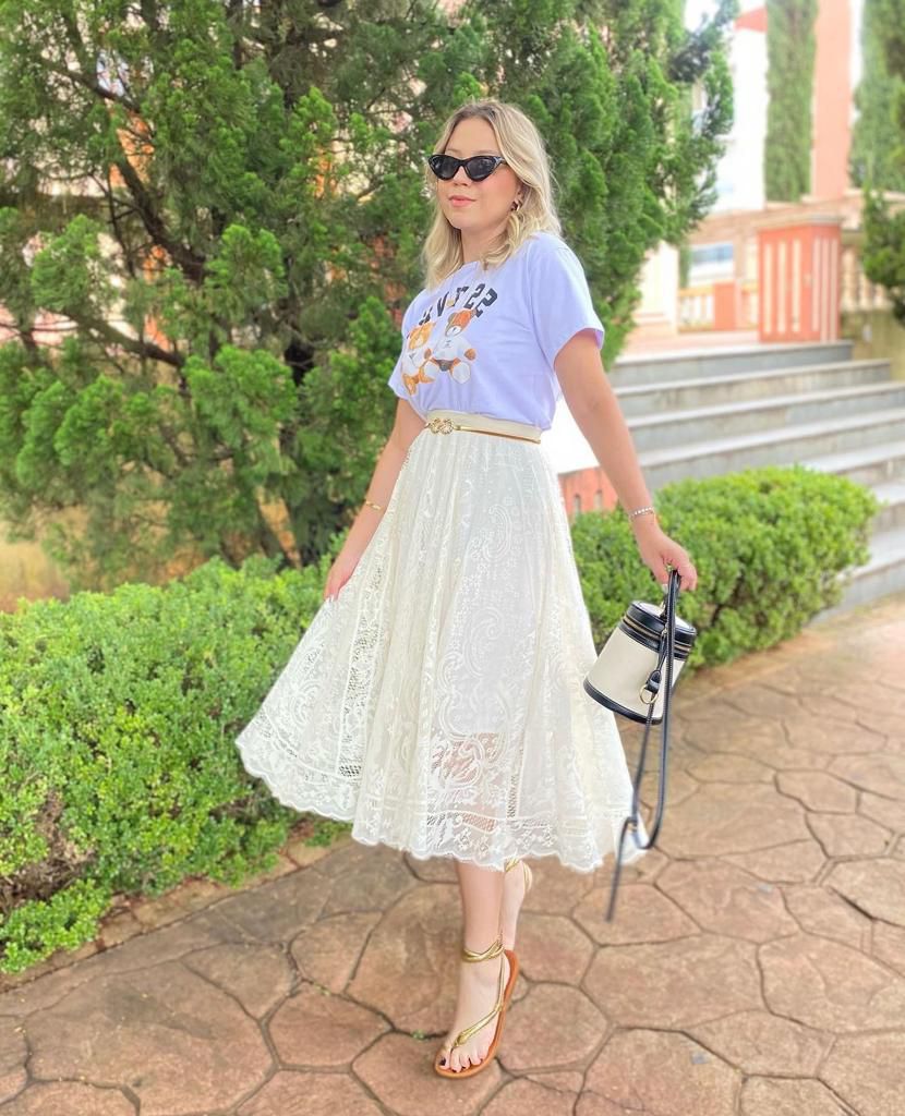 saia renda frantiesca - Anna Store