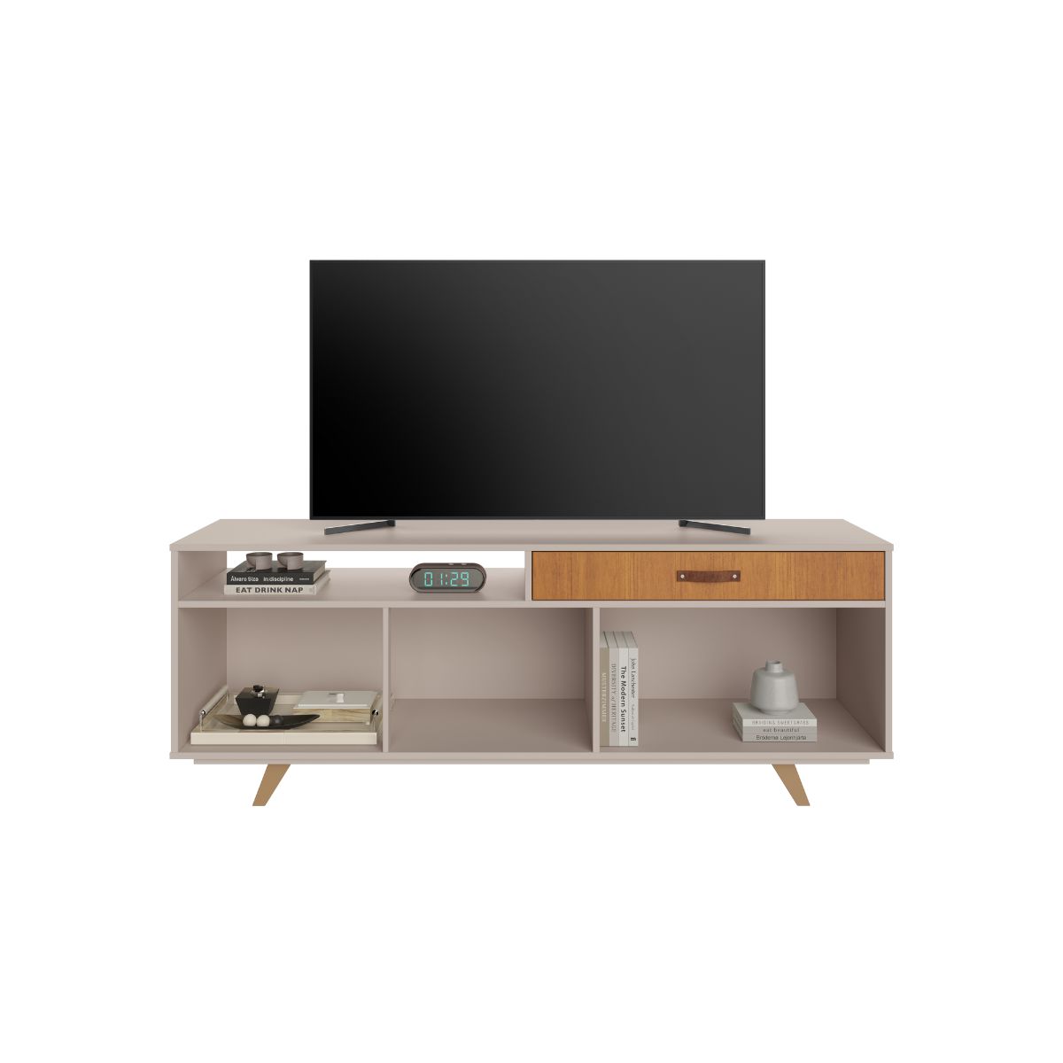 Rack para TV até 65 Polegadas Ímpar JCM Off White / Cinamomo ...