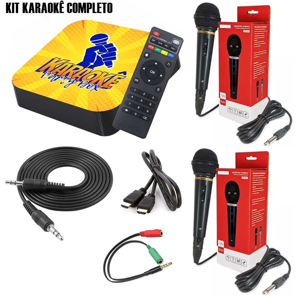 Karaokê Party Box Profissional Com Pontuação +De 2000 Músicas +2 ...