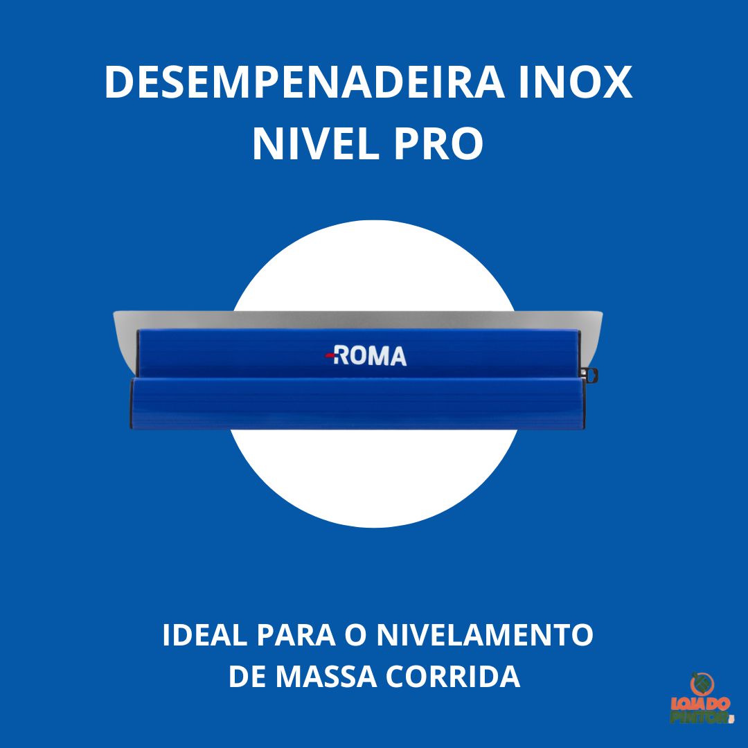 Desempenadeira Berox Aço Inox Pro 60cm Para Massa Corrida Roma - Loja ...