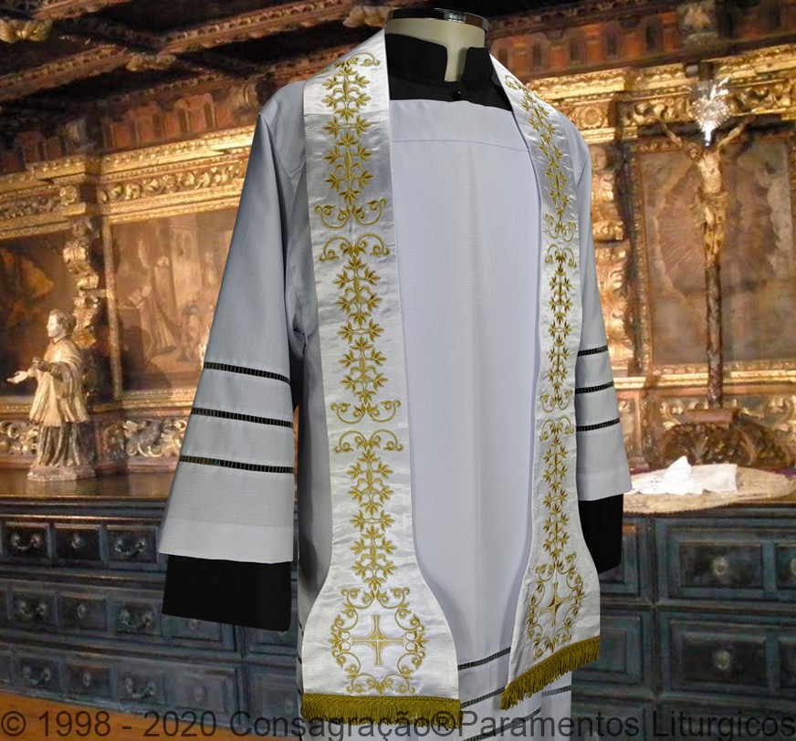 Estola Sacerdotal Romana Bordada CG ER04 - Consagração Paramentos