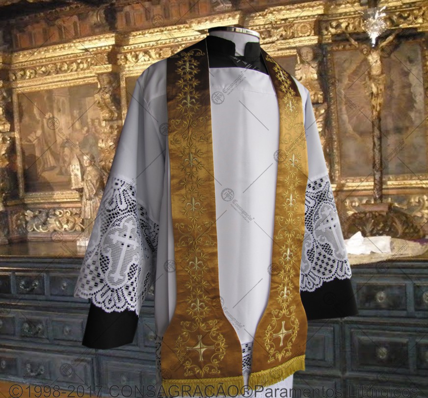 Estola Sacerdotal Romana Bordada CG ER04 - Consagração Paramentos