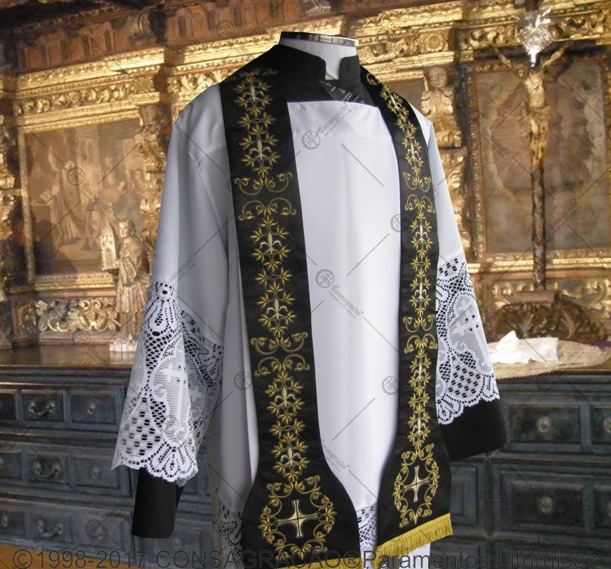 Estola Sacerdotal Romana Bordada CG ER04 - Consagração Paramentos