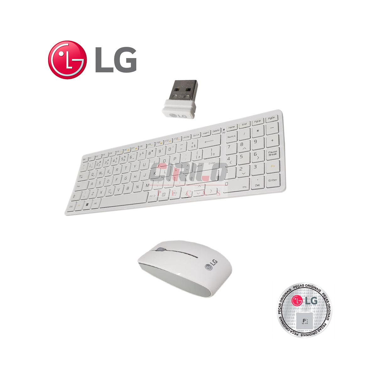 Kit Teclado Mouse e Receptor Wireless LG Branco - Cirilo Peças Ar ...