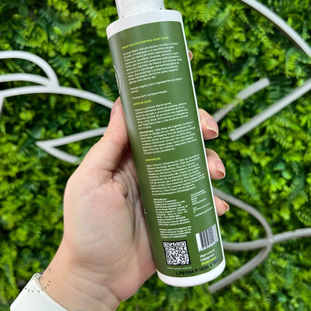Spray Repelente Neem Natuka - RadiCão Pet Store