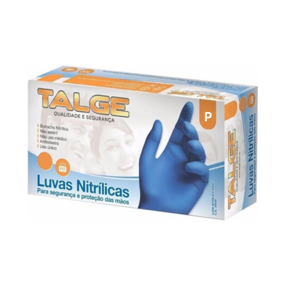 Luvas descartáveis Nitrílicas sem pó Talge Azul - 100 unidades ...