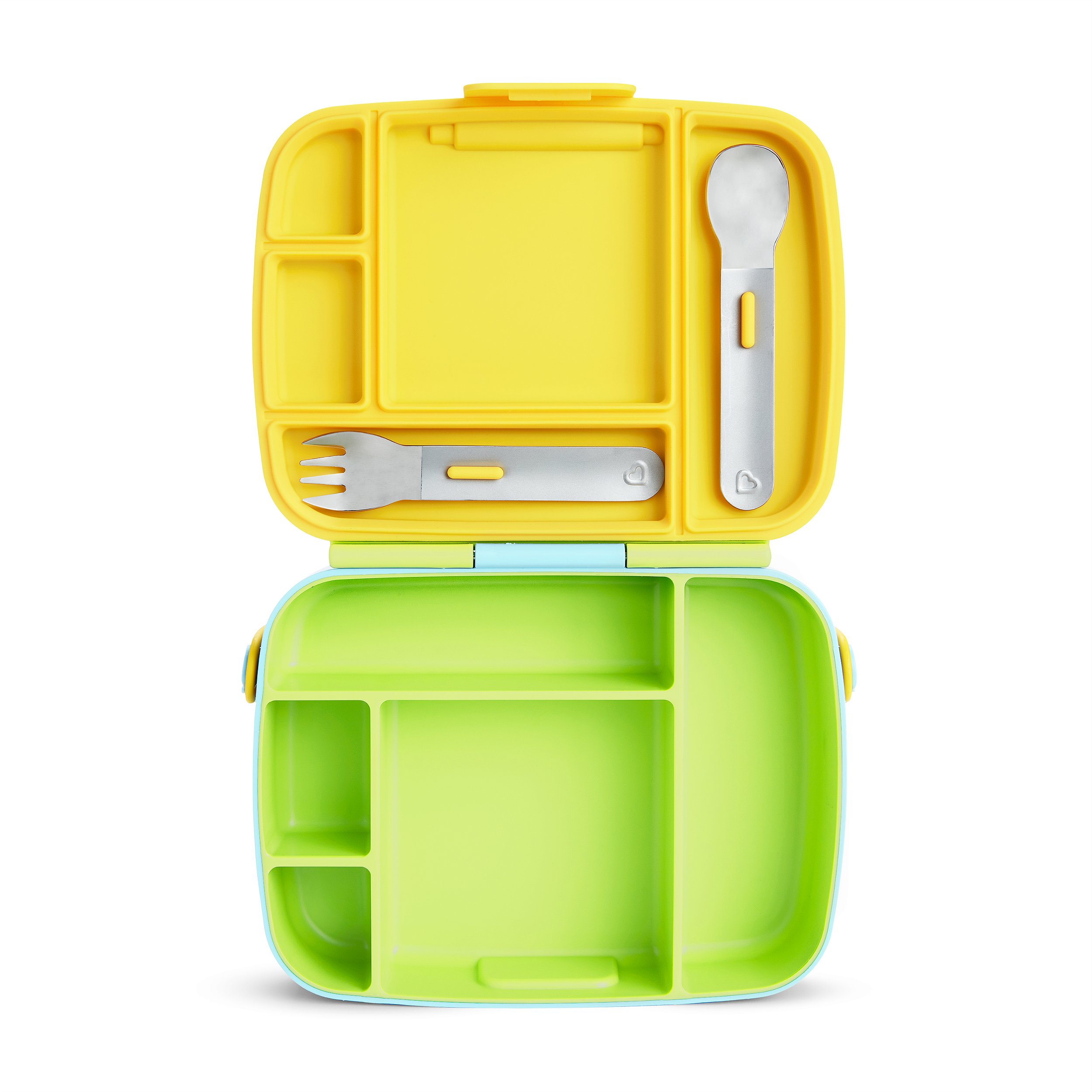 Lancheira Bento Box Verde/Azul/Amarelo - Munchkin - Girafinha