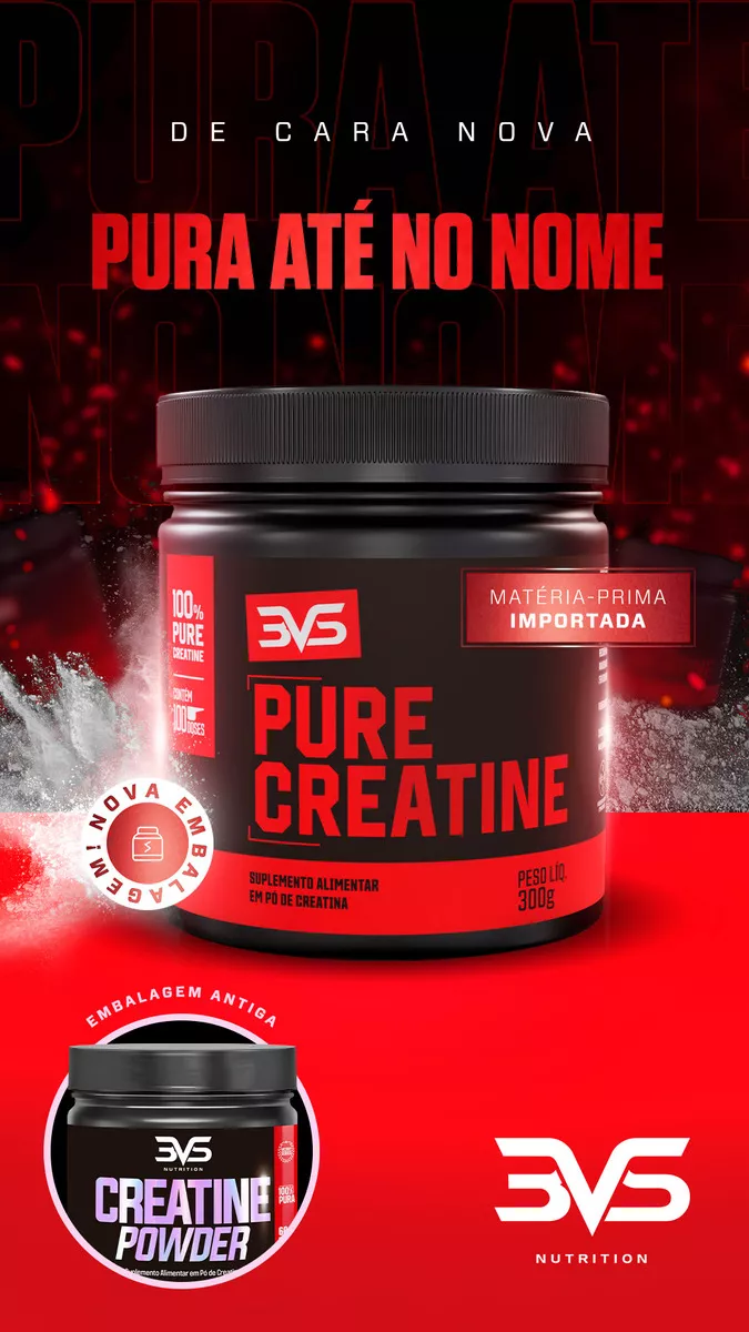 CREATINA MONOHIDRATADA - 3VS - ( 300 G ) - RBR SUPLEMENTOS