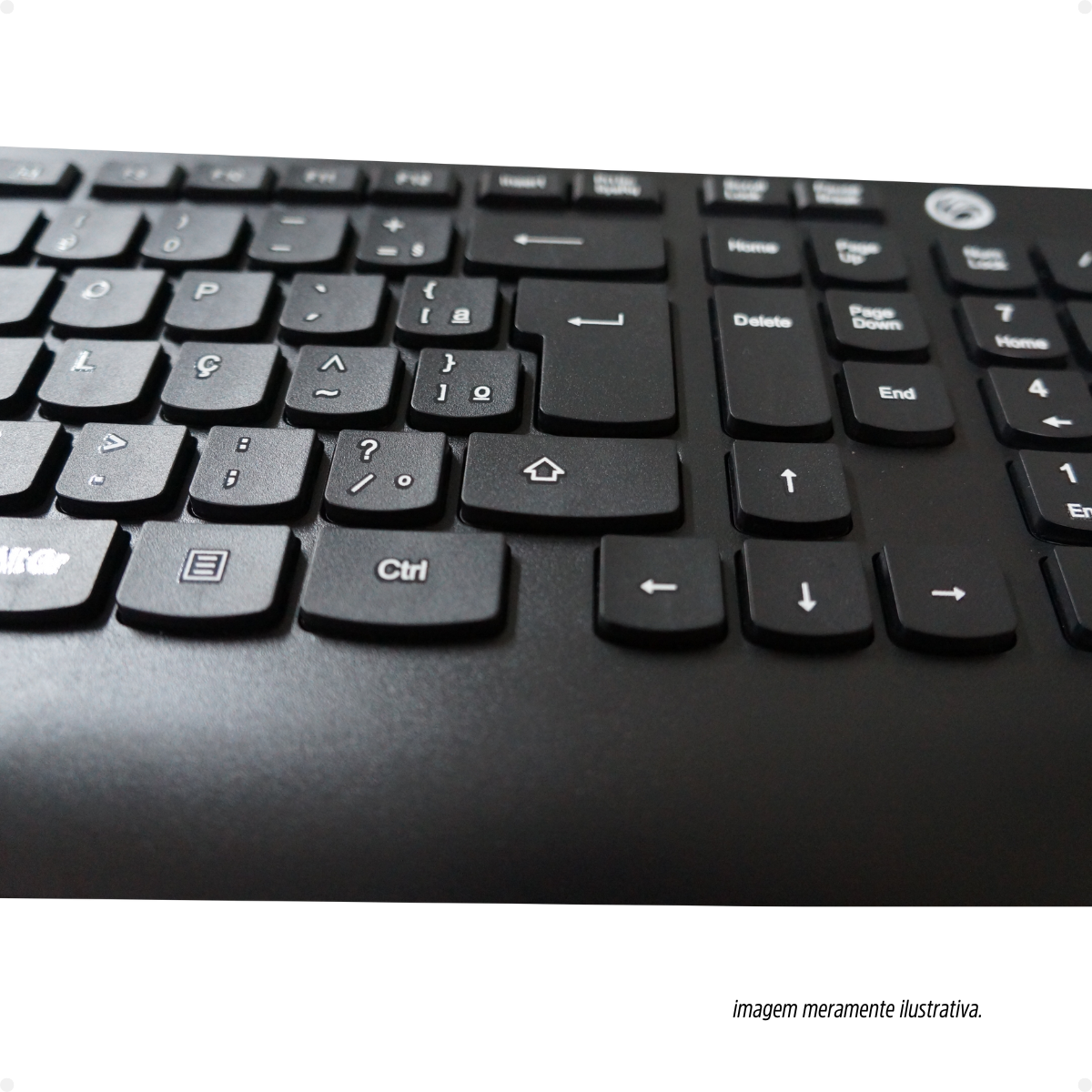 TECLADO USB BRAZILPC BPC-7040 TECLA PERFIL BAIXO PRETO 1.8M BOX I - GPJ