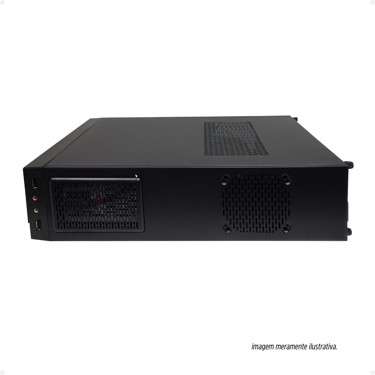 GABINETE SLIM MATX SFX BRAZILPC BPC-S1-04 1 BAIA BLACK (2xUSB) COM FON - GPJ