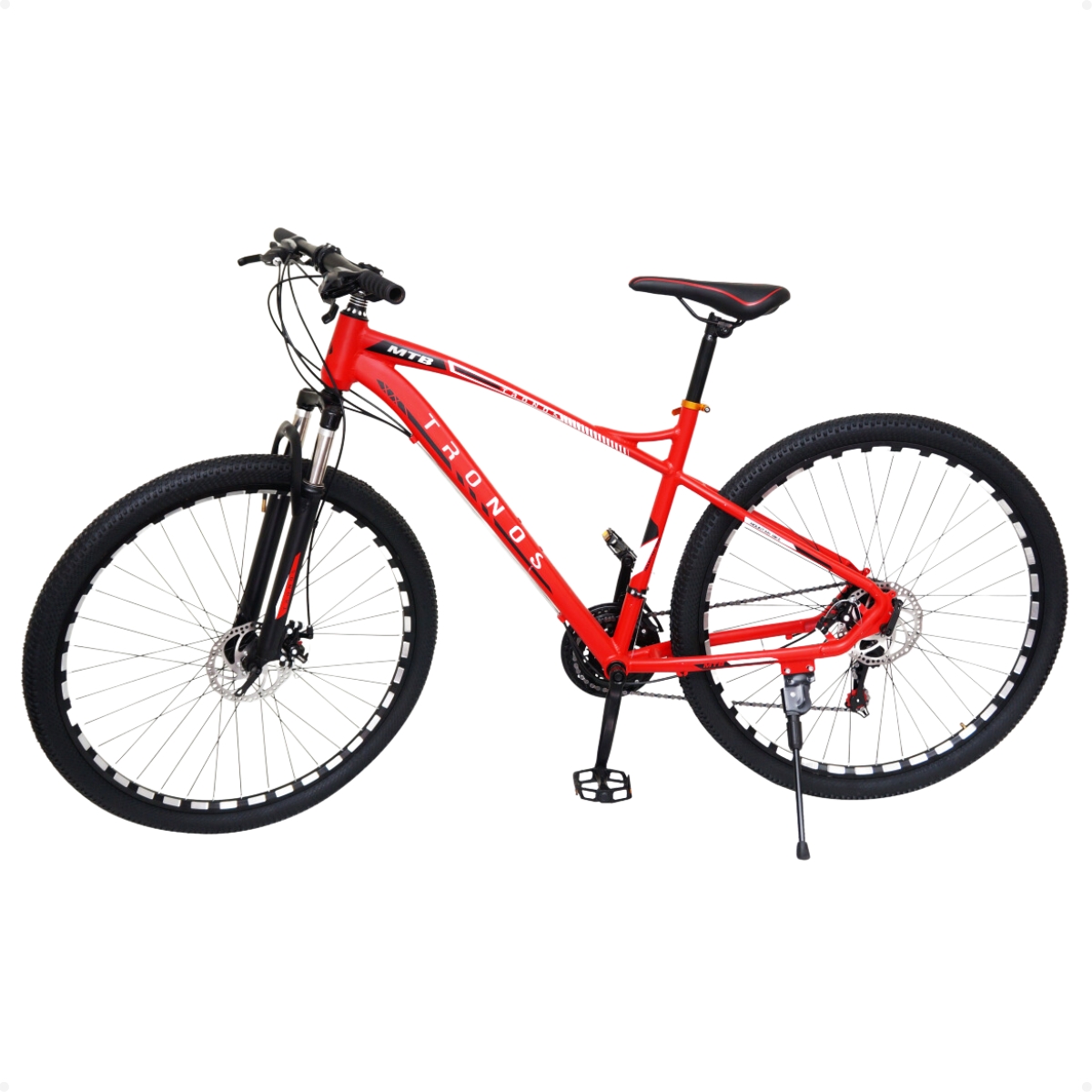 BICICLETA TRONOS MOUTAIN BIKE ALUMINIO LG19 POLEGADAS/GARFO C/ AMORTEC ...