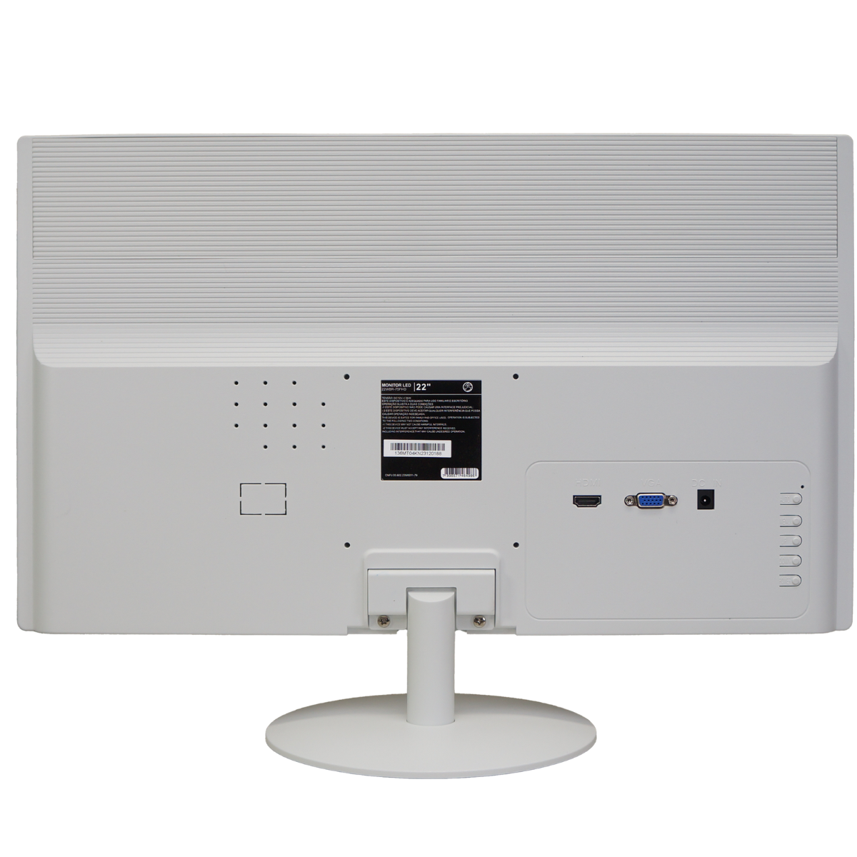 MONITOR LED 21.5 BRAZILPC 22WBR-75 FHD 75Hz BRANCO WIDESCREEN BOX IF - GPJ