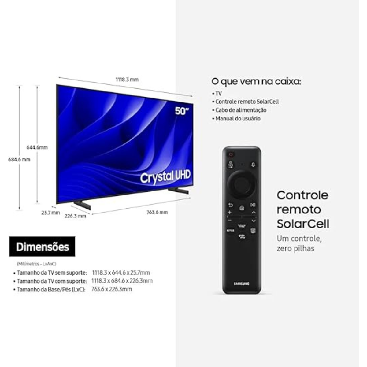 TV SMART SAMSUNG 50 CRYSTAL UHD 4K 50DU80000 - GPJ