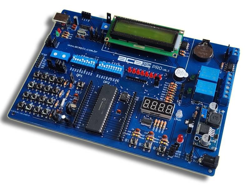 Kit Desenvolvimento PIC18F4550 - ACEPIC PRO - ACEPIC Tecnologia