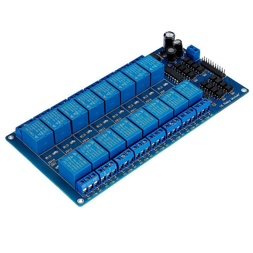 Módulo Relé 16 Canais-12V/10A - Compatível com Arduino - ACEPIC Tecnologia