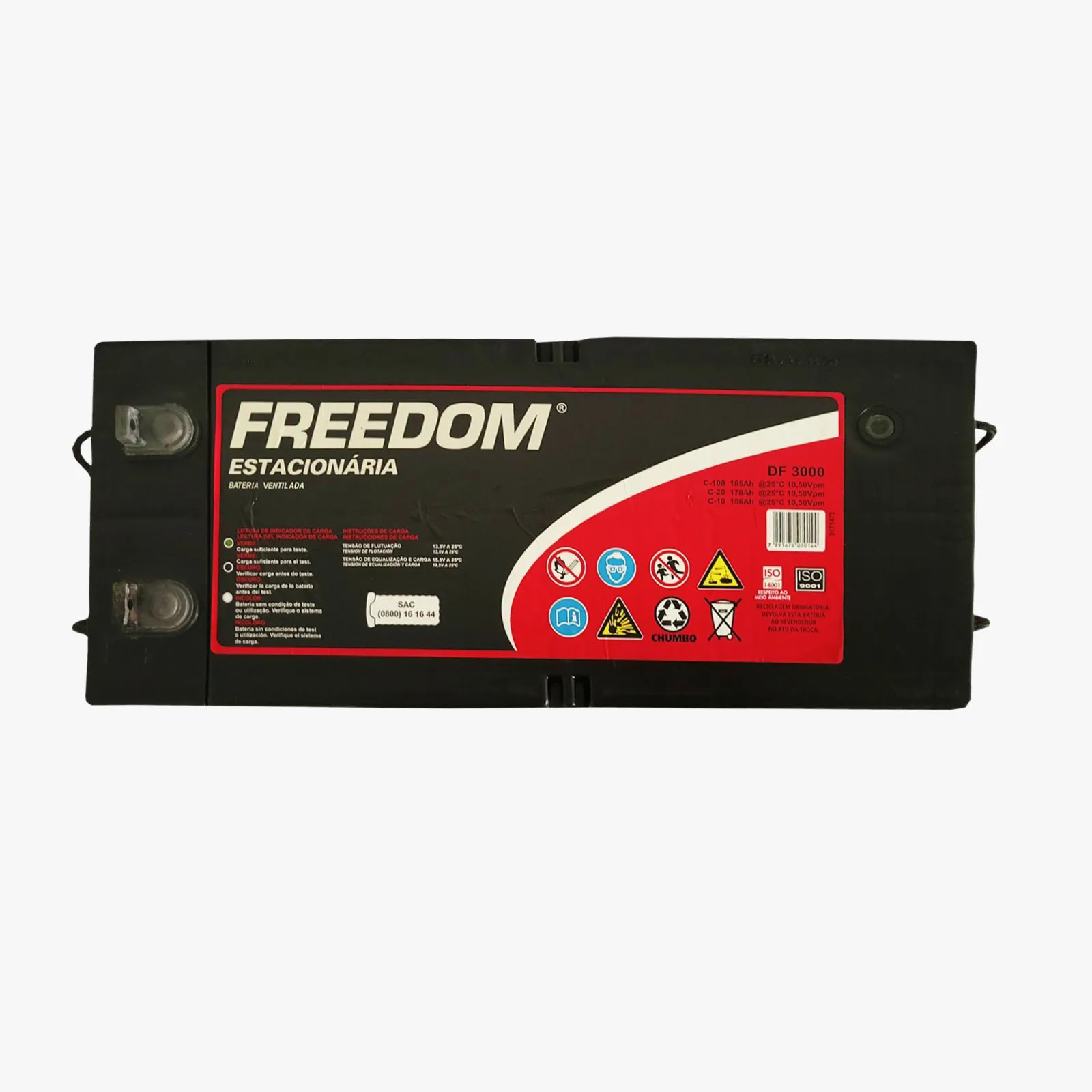 Bateria Estacionária Modelo DF3000 170Ah/185Ah Marca Freedom - PANTRON ...