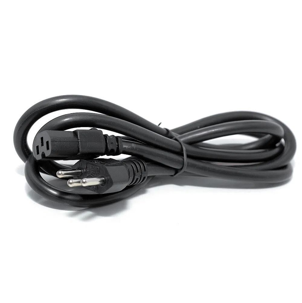 Cabo de Força c15 para novo padrão NBR macho 2 metros fio 3x1.00mm ...