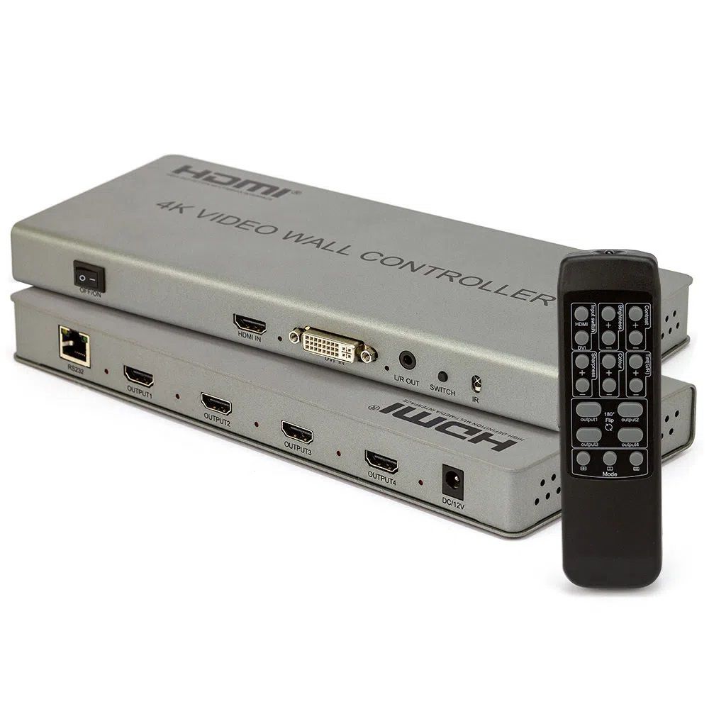 Vídeo Wall Controller 2x2 4 portas entra 4k - JCINFRA - Conexão sem limites