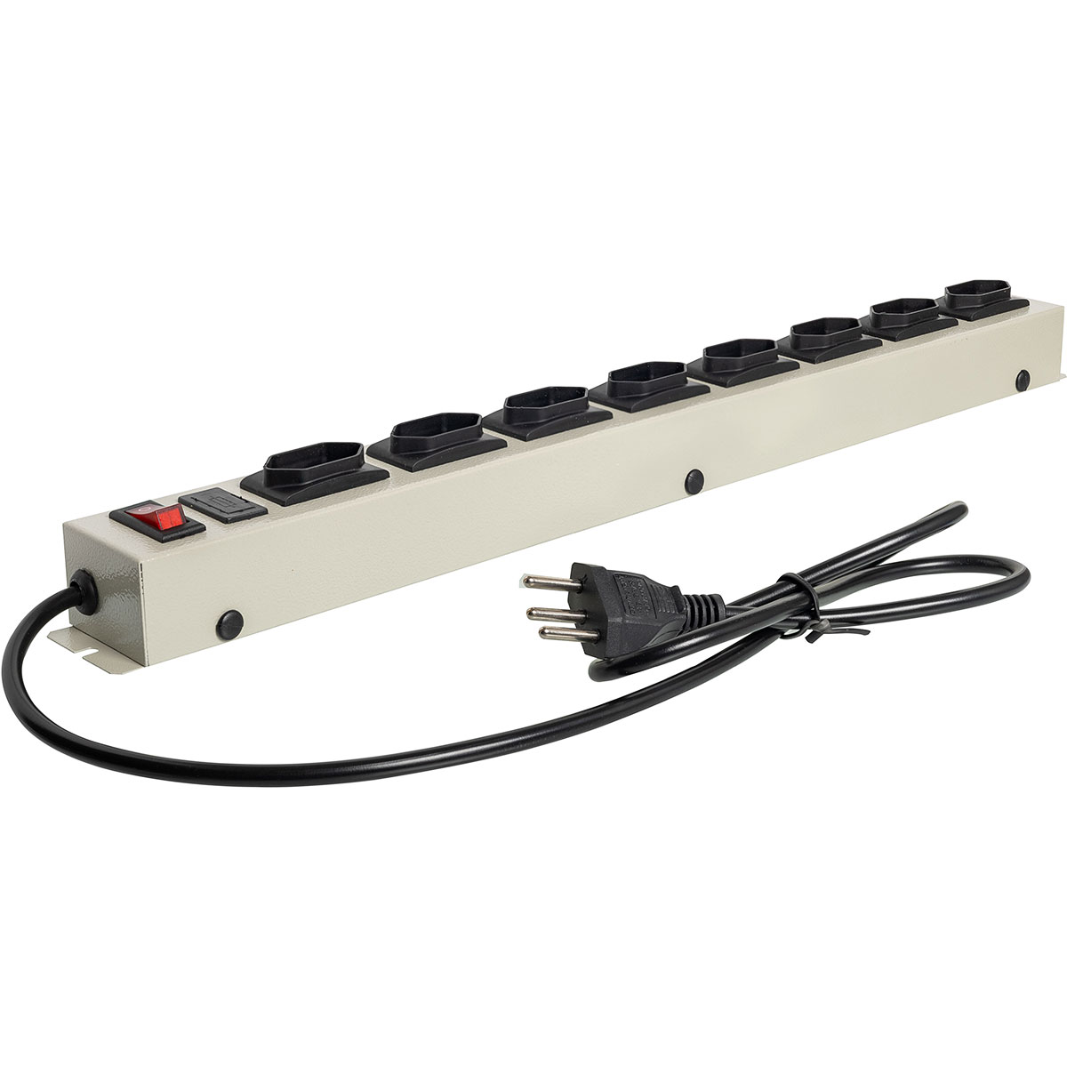 Filtro de Linha 8 Tomadas Espaçadas Metal Cinza - Ion Cabos