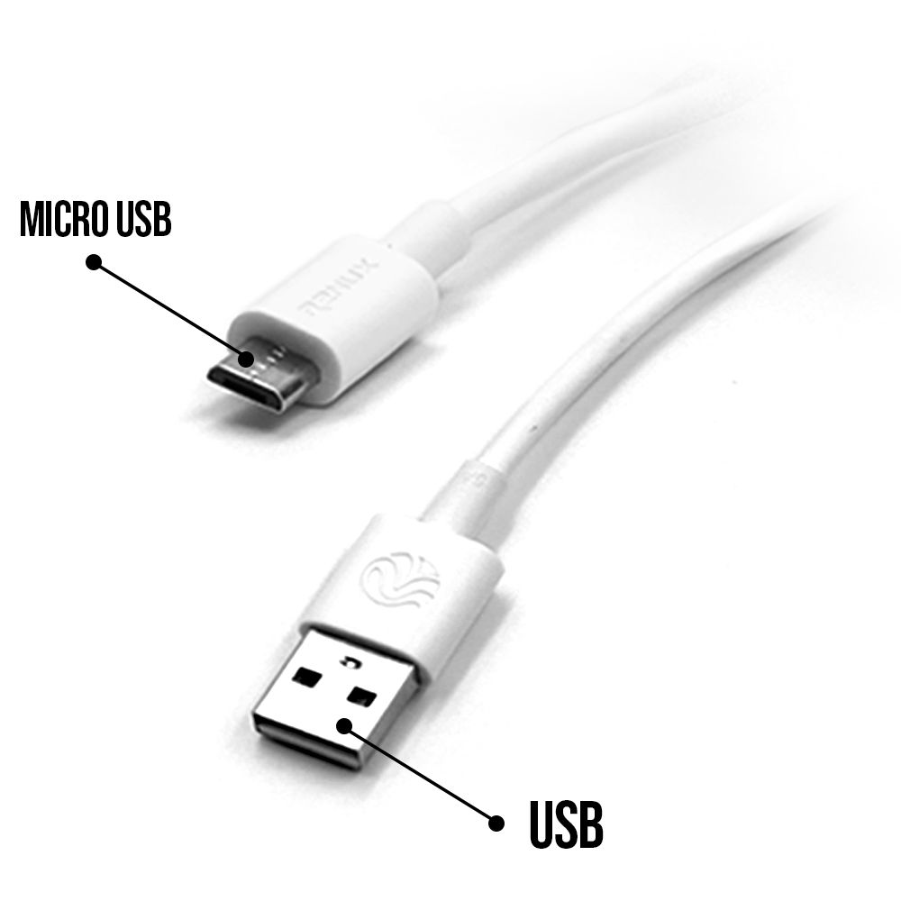 Cabo Micro Usb V8 Turbo 3 metros Branco - Ion Cabos