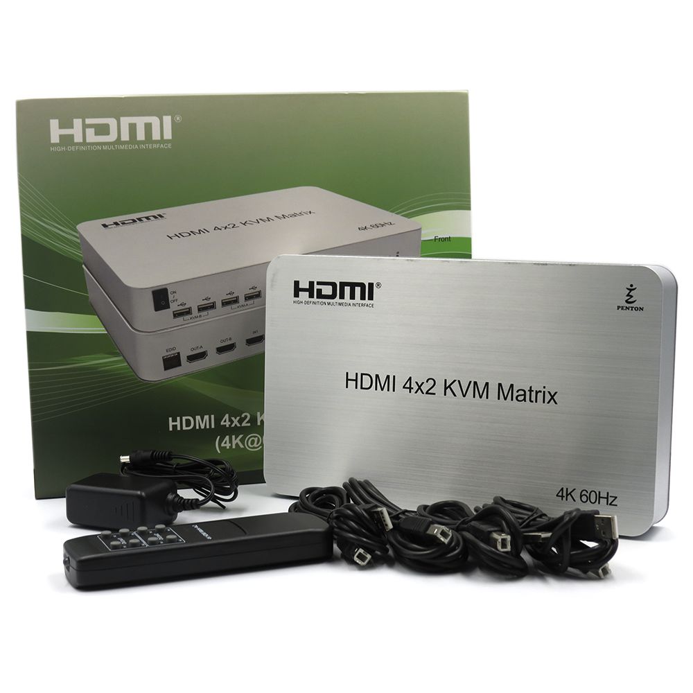 Switch Matrix HDMI 4x2 KVM - Ion Cabos