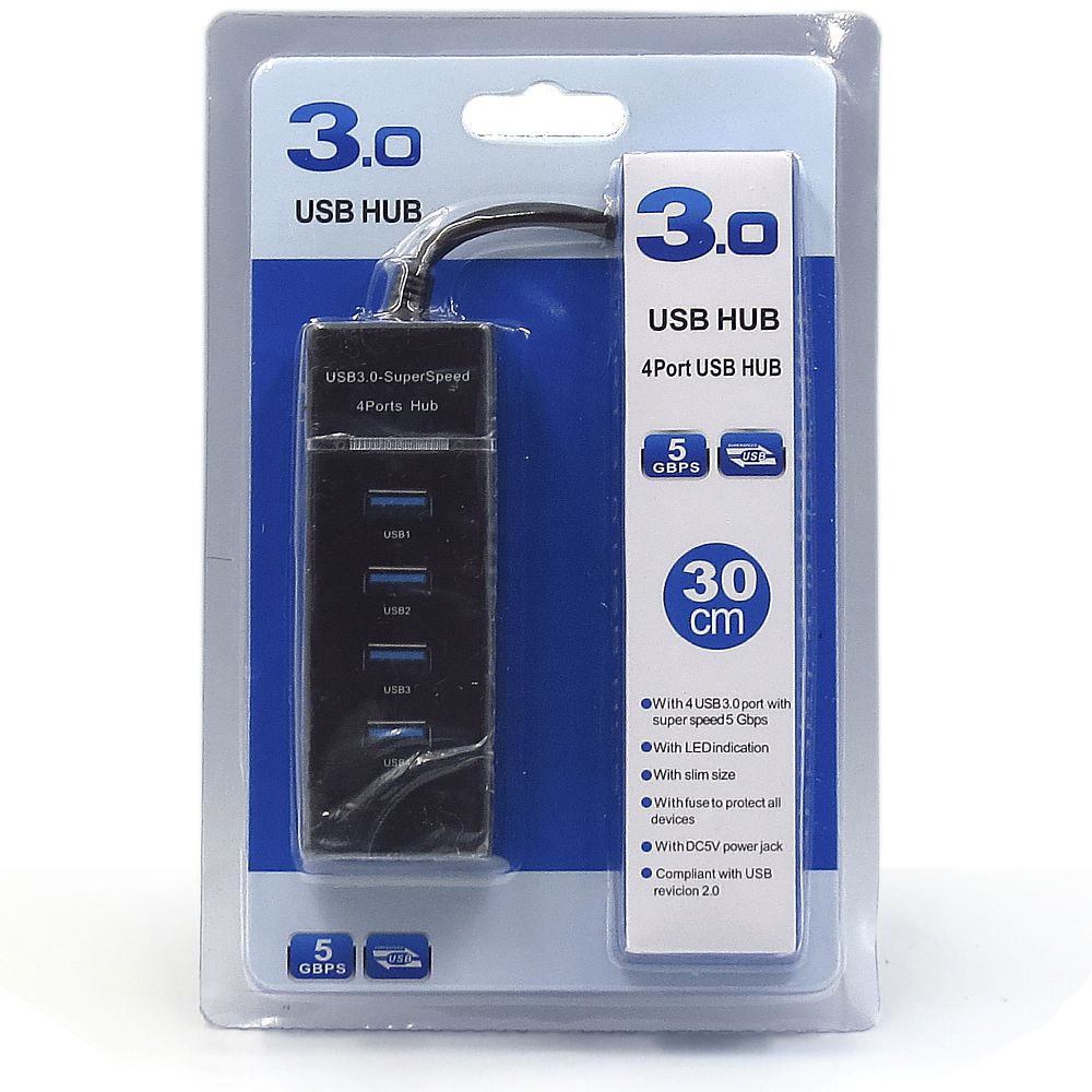 Hub USB 3.0 - 30cm - Alta velocidade - Ion Cabos