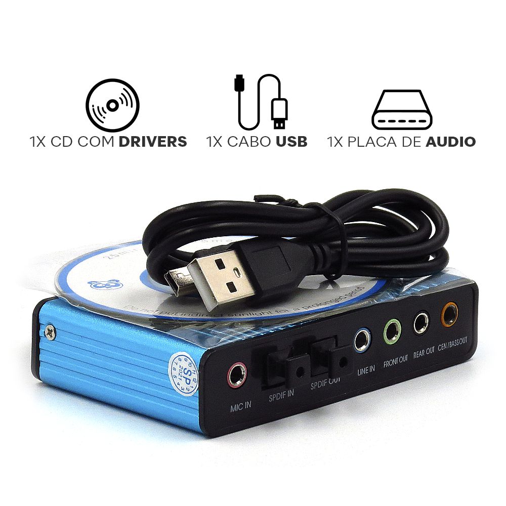 Placa de Áudio Externa Profissional - Ion Cabos