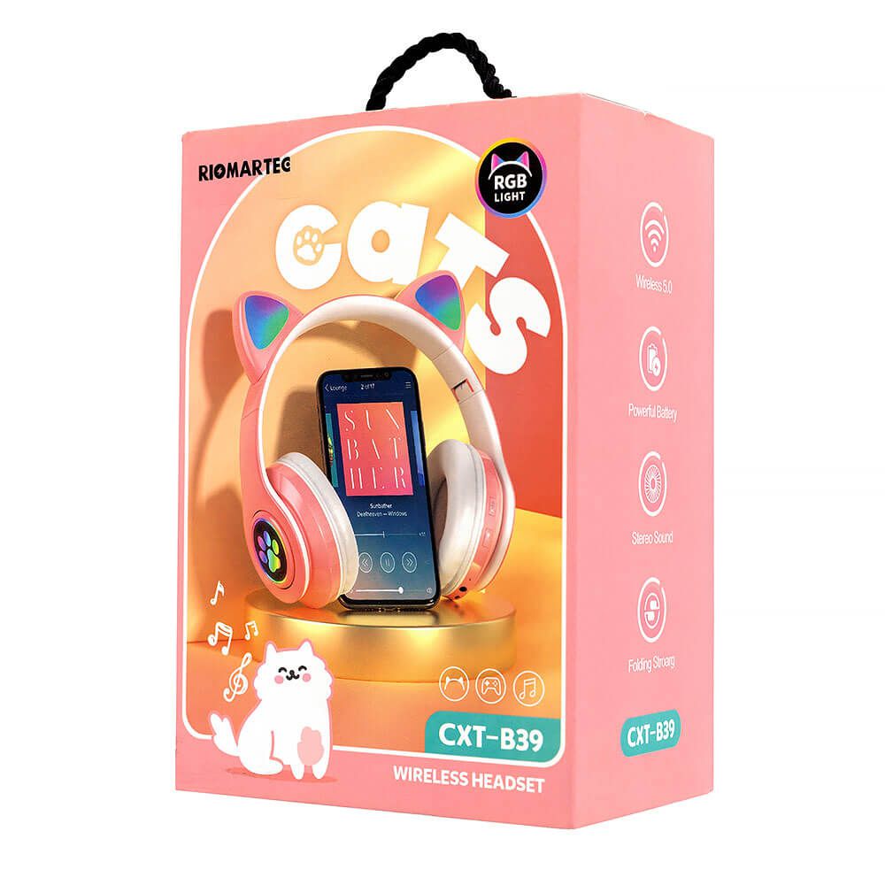 Fone Ouvido Bluetooth Stereo Orelha Gato CXTB39 - Ion Cabos