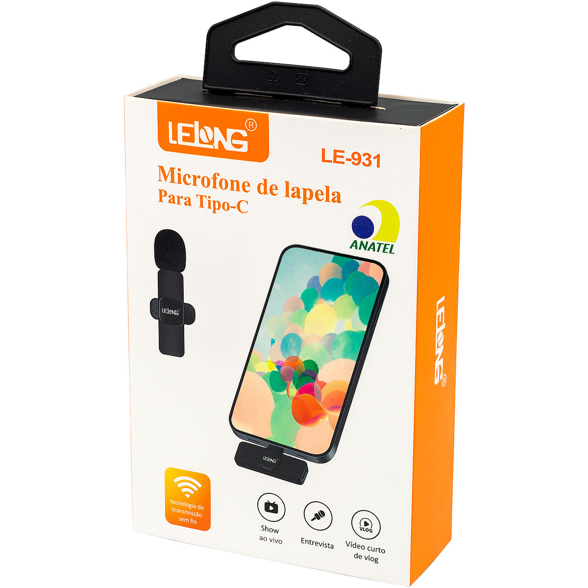 Microfone de Lapela Celulares USB-C LE-931 LeLong - Ion Cabos