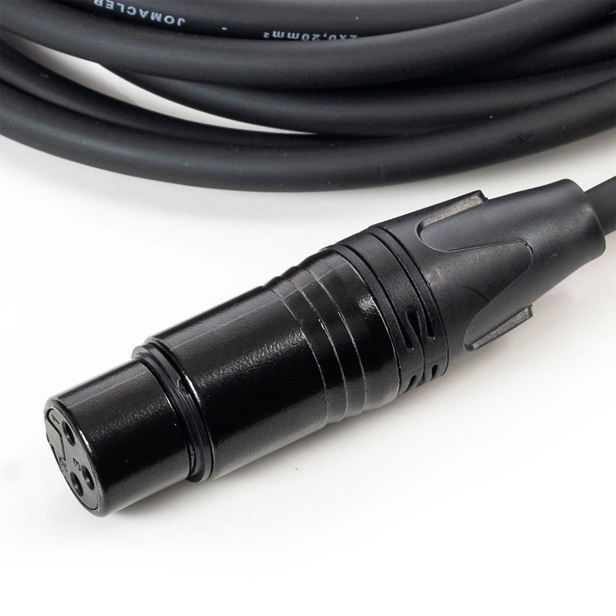 Cabo P2 L (90 graus) XLR Fêmea TBlack - 5 metros - Ion Cabos