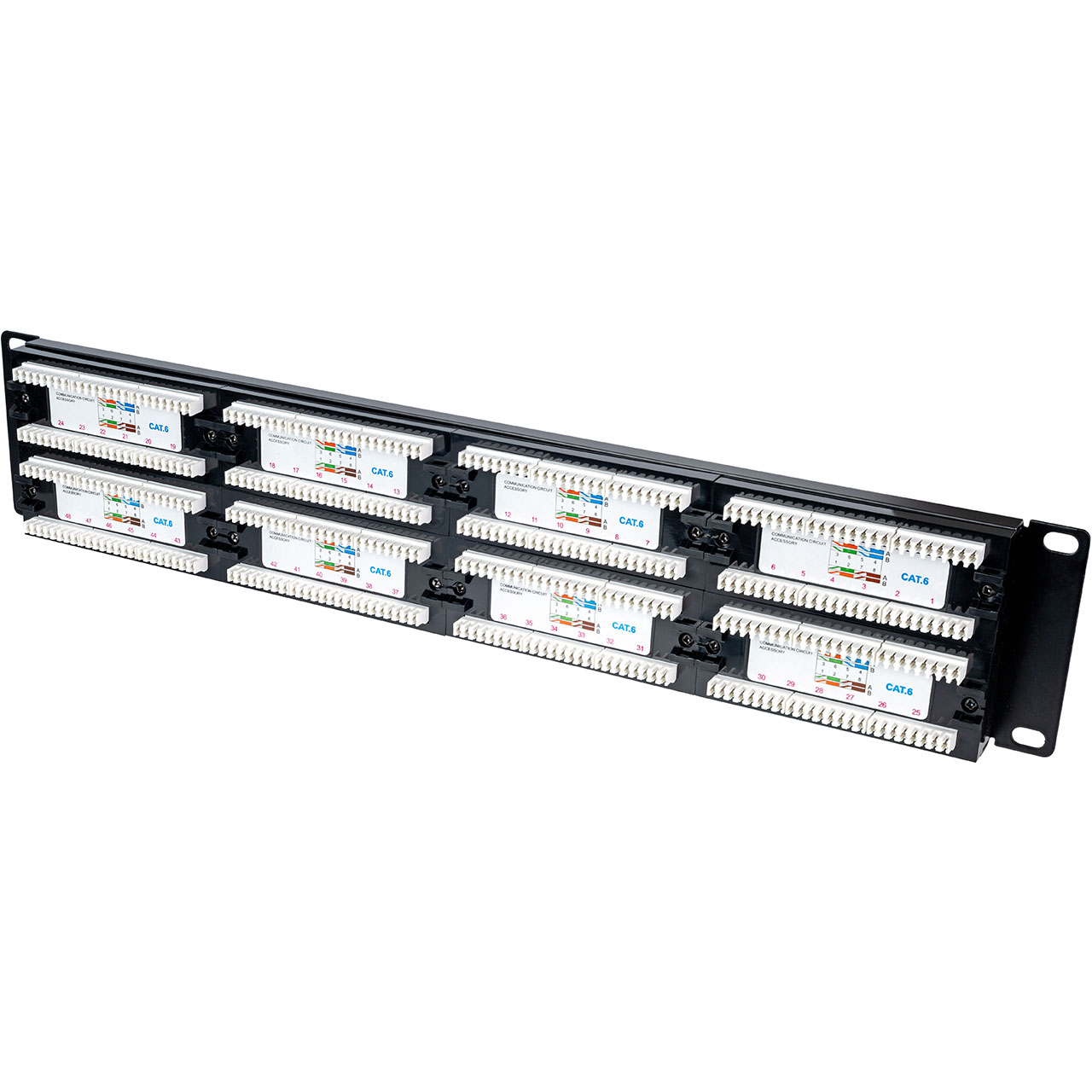 Patch Panel Universal com 48 Portas CAT6 - Ion Cabos