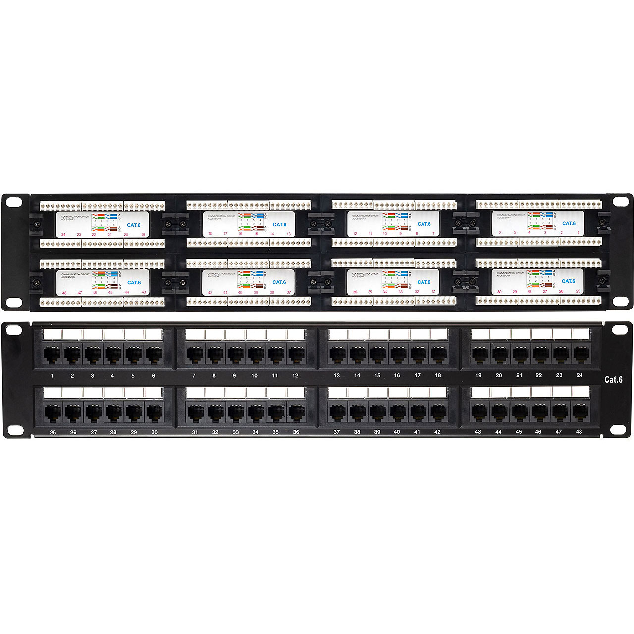 Patch Panel Universal com 48 Portas CAT6 - Ion Cabos