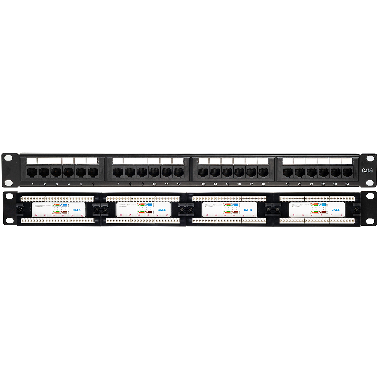 Patch Panel Universal com 24 Portas CAT-6 - Ion Cabos