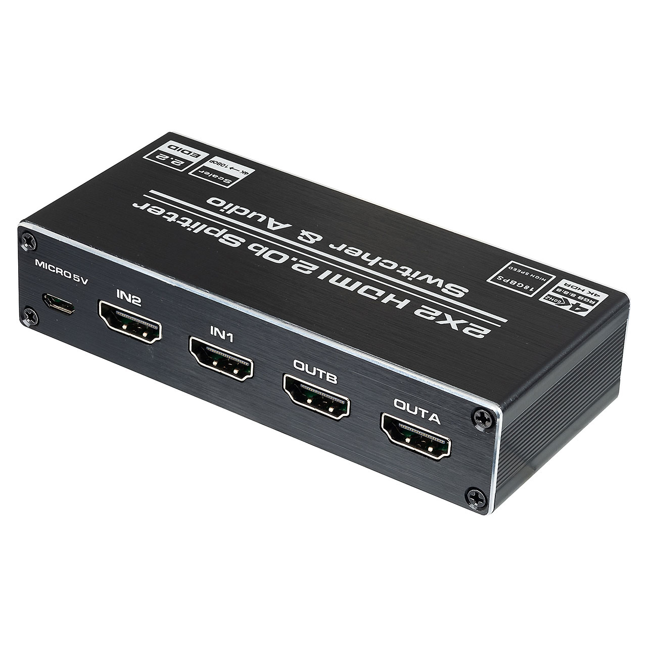 Matrix HDMI 2.0 Splitter 2x2 Switcher 4k HDR - Ion Cabos