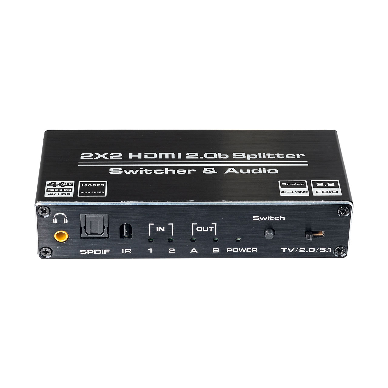Matrix HDMI 2.0 Splitter 2x2 Switcher 4k HDR - Ion Cabos
