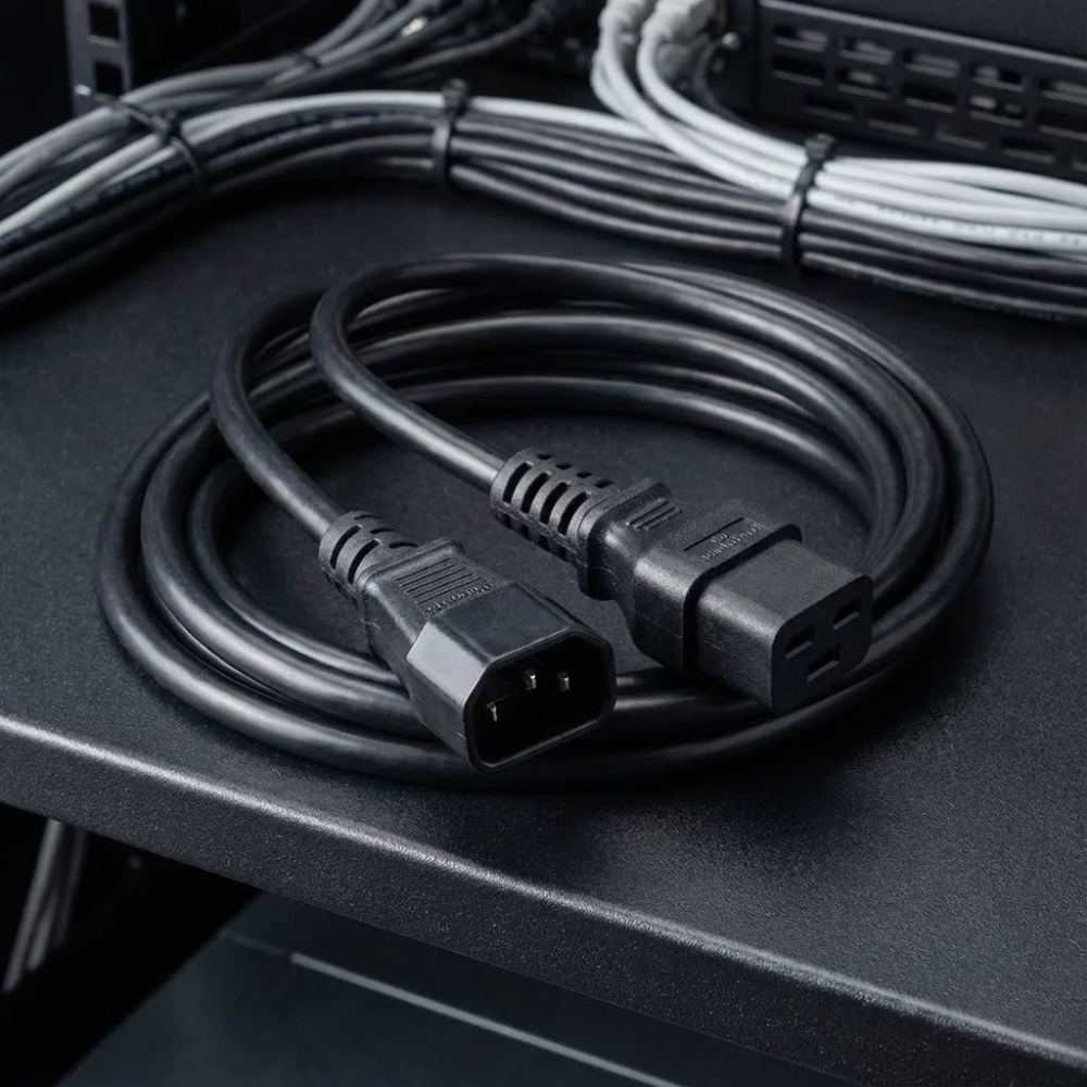 Cabo de Força C13 (macho) C19 (fêmea) 1.8m 16A - Ion Cabos