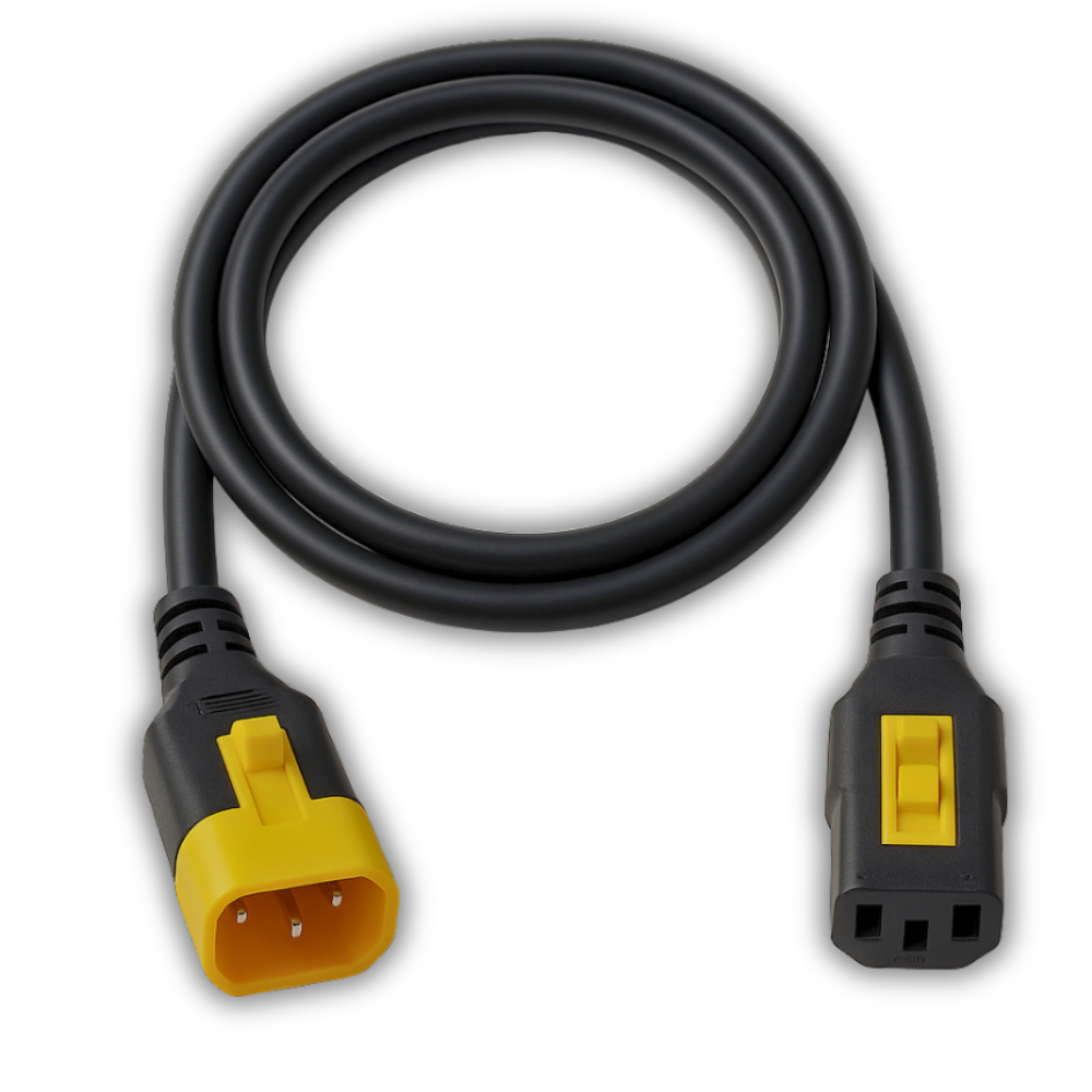 Cabo C14 para C13 com Trava 1,5m - Ion Cabos