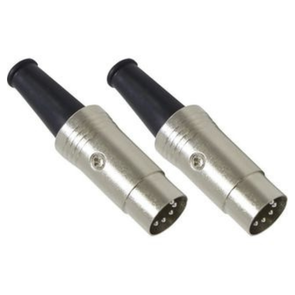 Plug Midi Din 5 Pinos Metalico Profissional - Ion Cabos