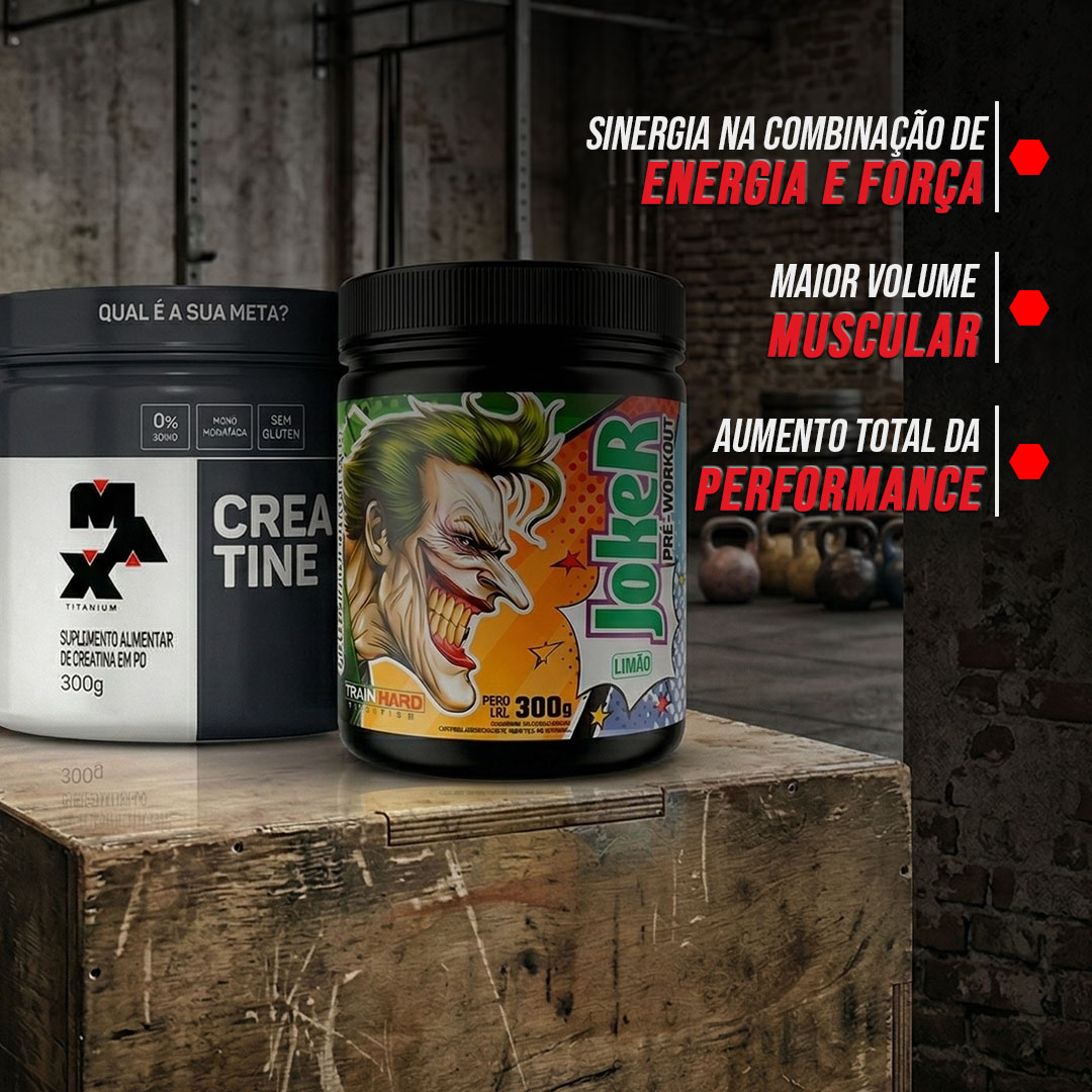 Combo Creatina Max Titanium + Pré-Treino Joker | Corpore Suplementos ...