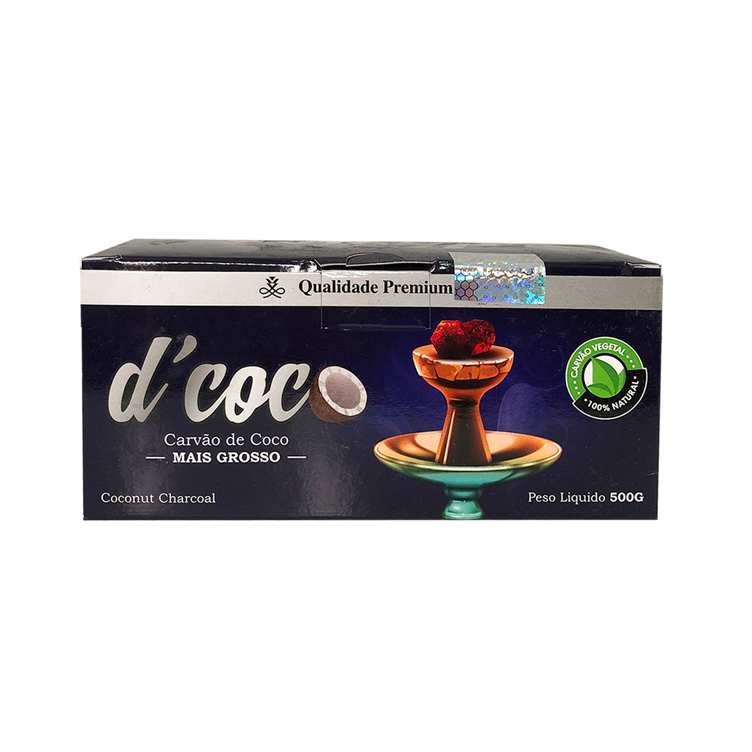 Carvão D Coco Azul Hexagonal - Narguile X - Arguile Completo, Barato é ...