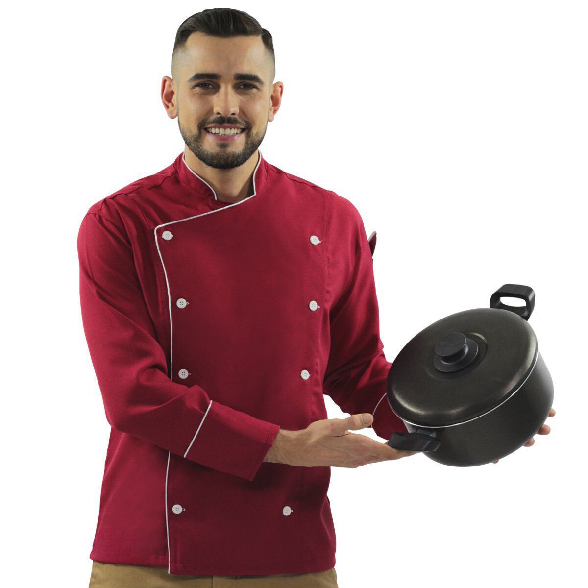 Dólmã Chef Cozinha Rouge Unissex - Dr Chef - DR.CHEF