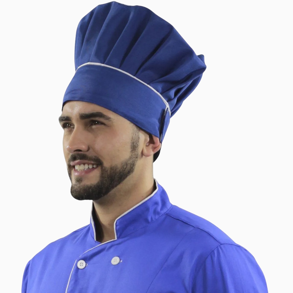 Chapéu Chef Cozinha Azul Elegance Profissional - Dr Chef - DR.CHEF