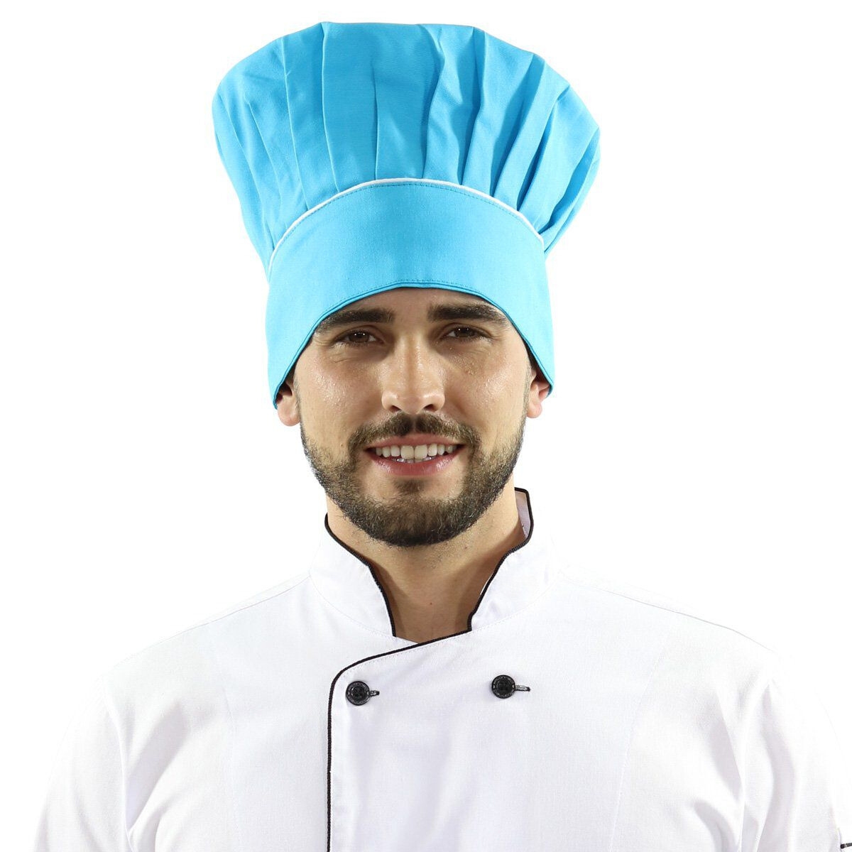 Chapéu Chef Cozinha Azul Caribe Profissional - Dr Chef - DR.CHEF