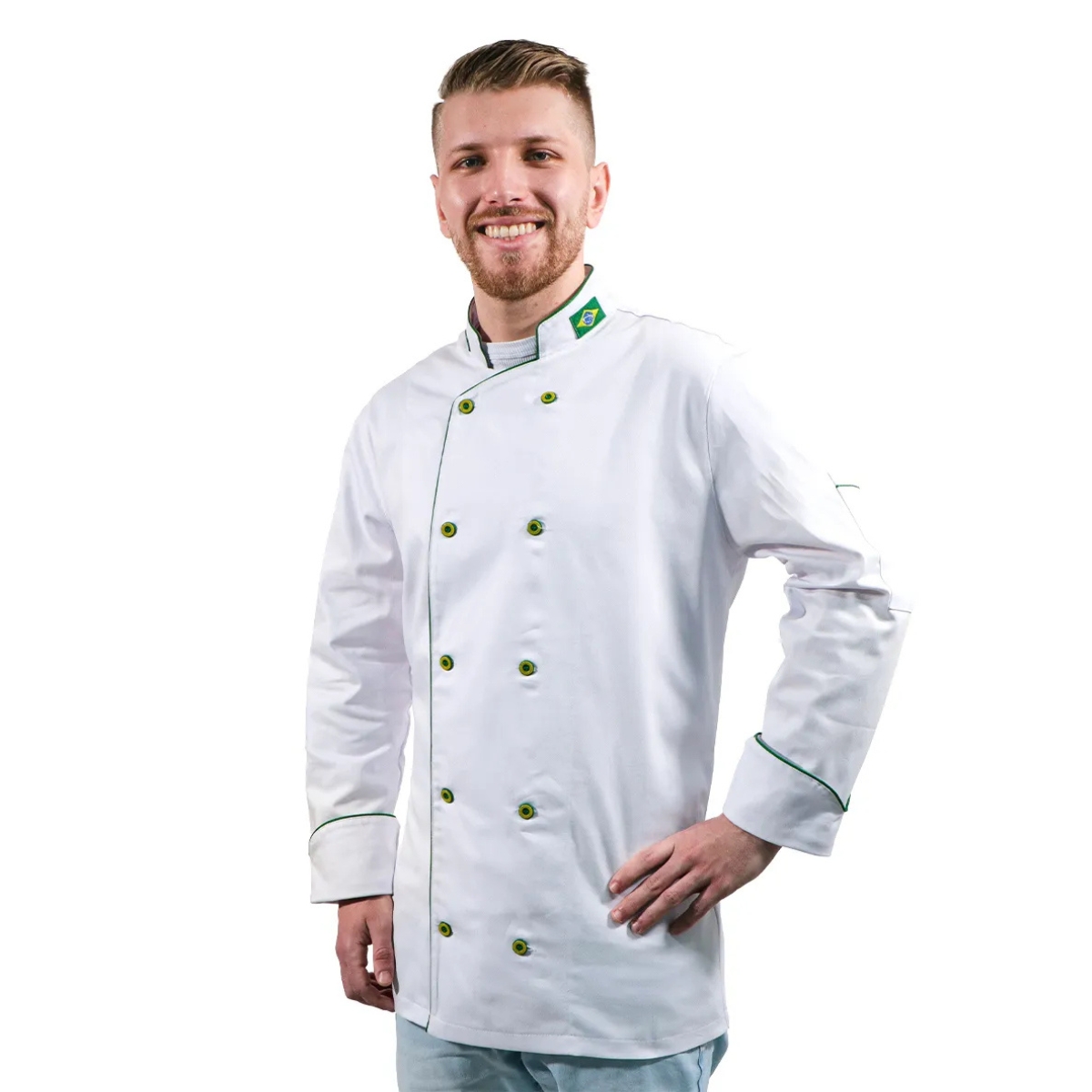 Dólmã Chef de Cozinha Patriota Unissex - Dr Chef - DR.CHEF