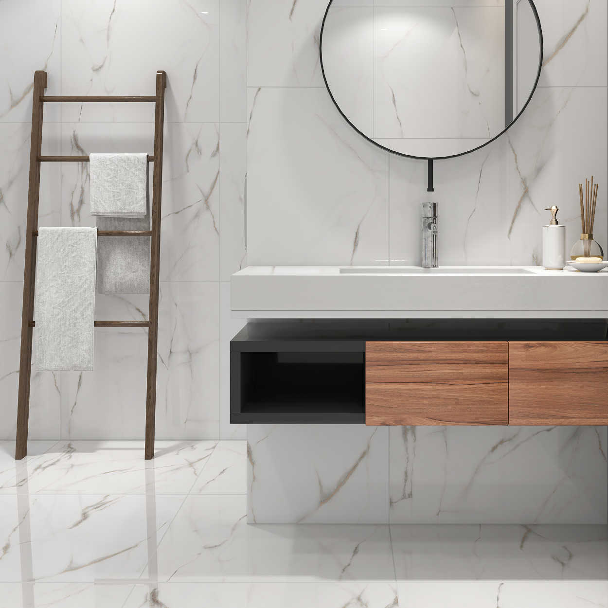 Porcelanato Via Rosa 71X71 Ptr71015 Calact Gold Cx1,51M² - Brama Materiais