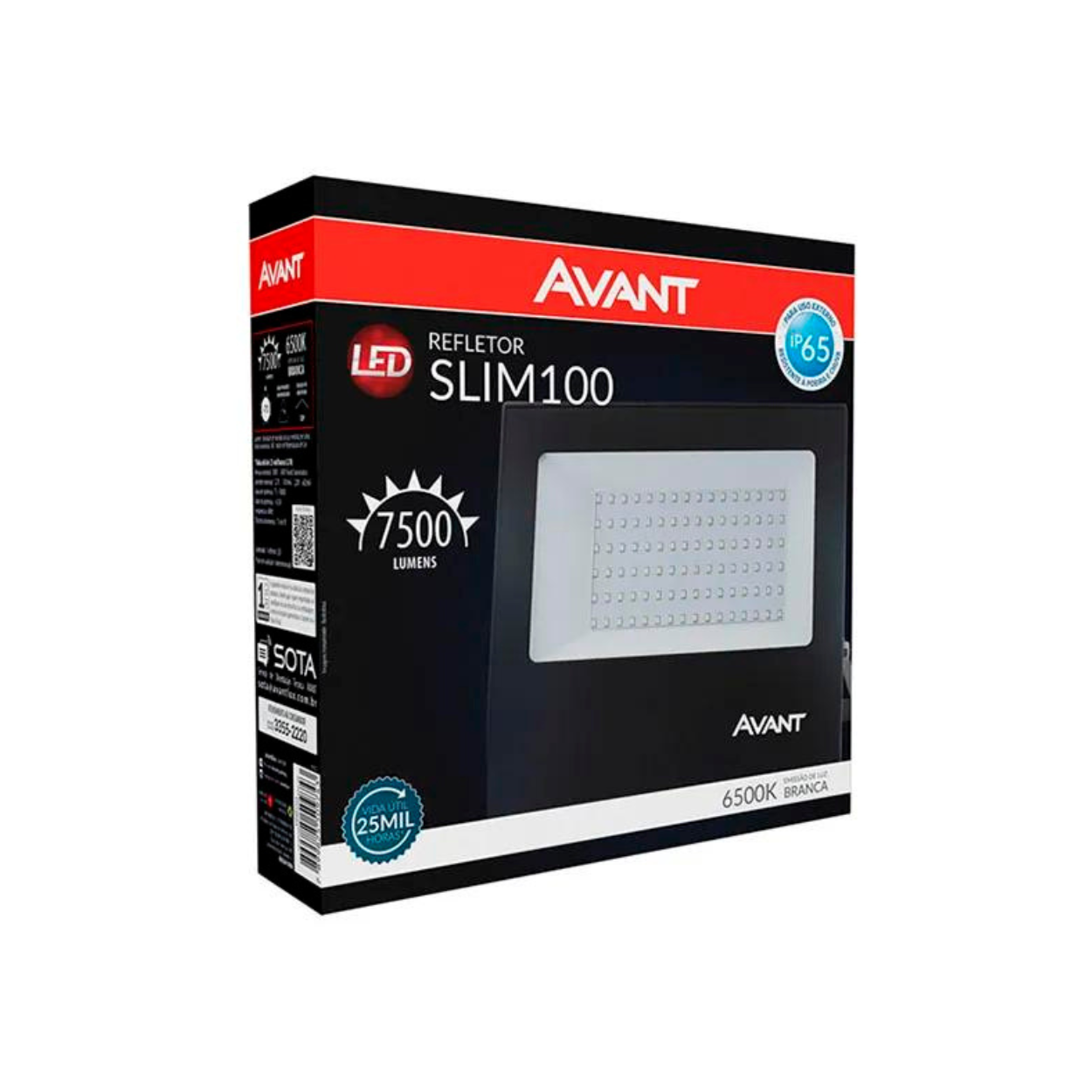 Refletor Avant Led 6500K-100W Biv - Brama Materiais