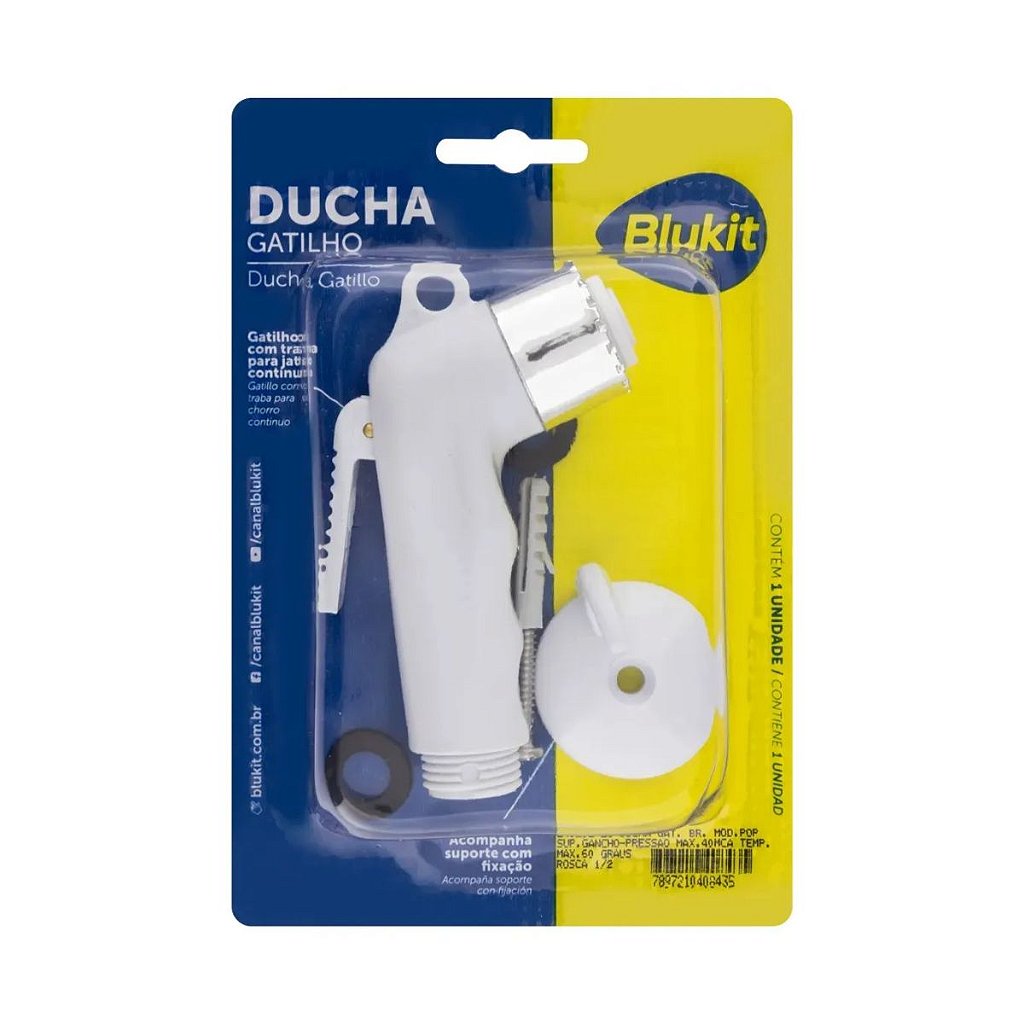 Gatilho de Ducha Higiênica 240203 Branco Blukit - Brama Materiais