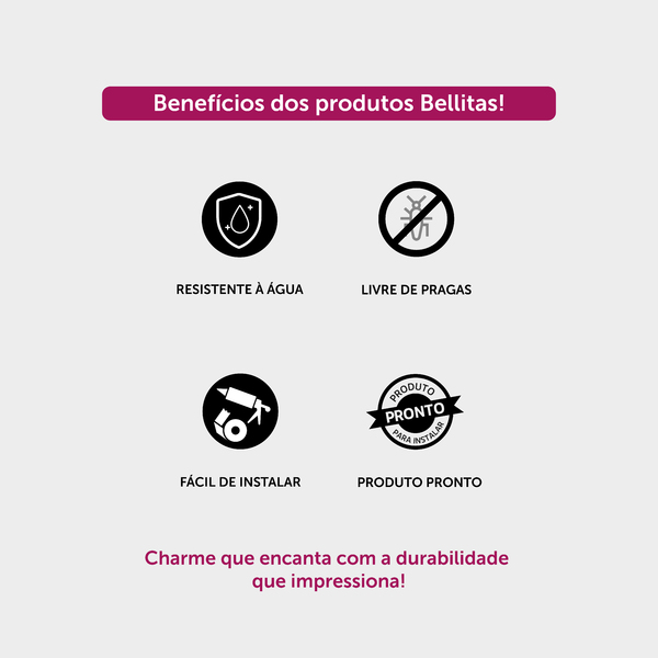 Rodapé Branco B155 - 220X15CM BELLITAS - Santa luzia - Brama Materiais