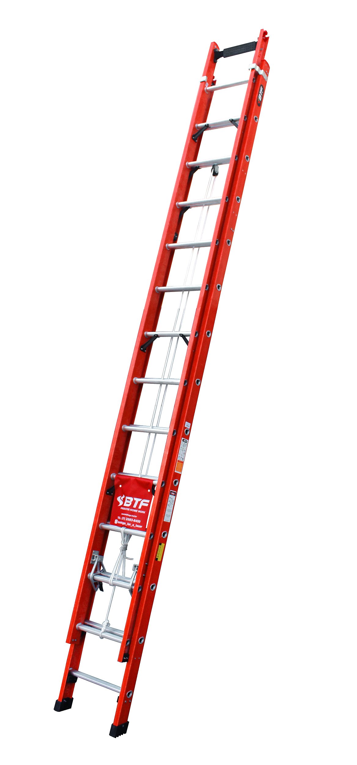 Escada de Fibra Extensiva Prof. Robusta BTF 26 degraus - 4,20 /7,20m ...