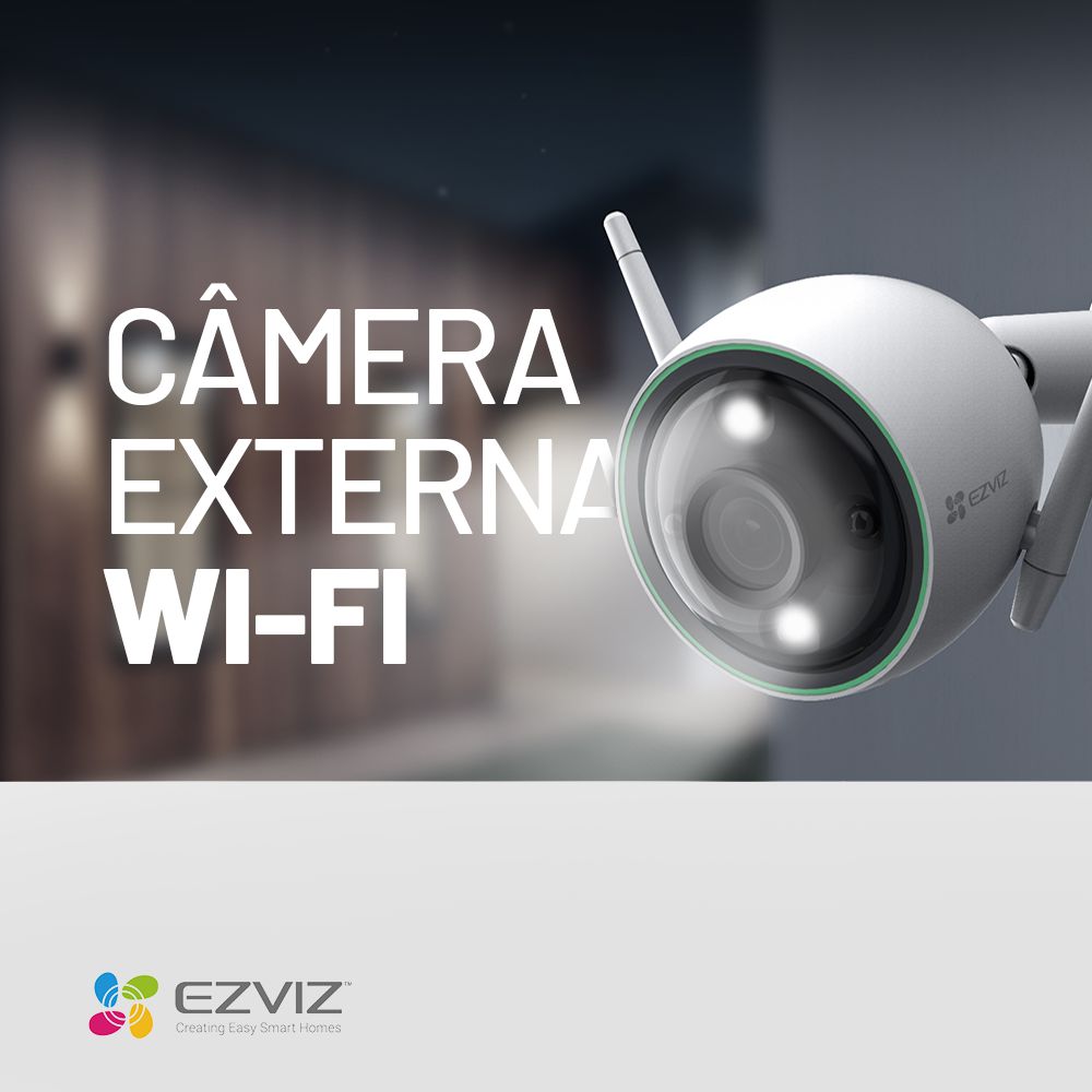 Camera Ezviz Wifi Ip Externa Colorida Noturna Cs C3n B0 3h2wfrl Full H